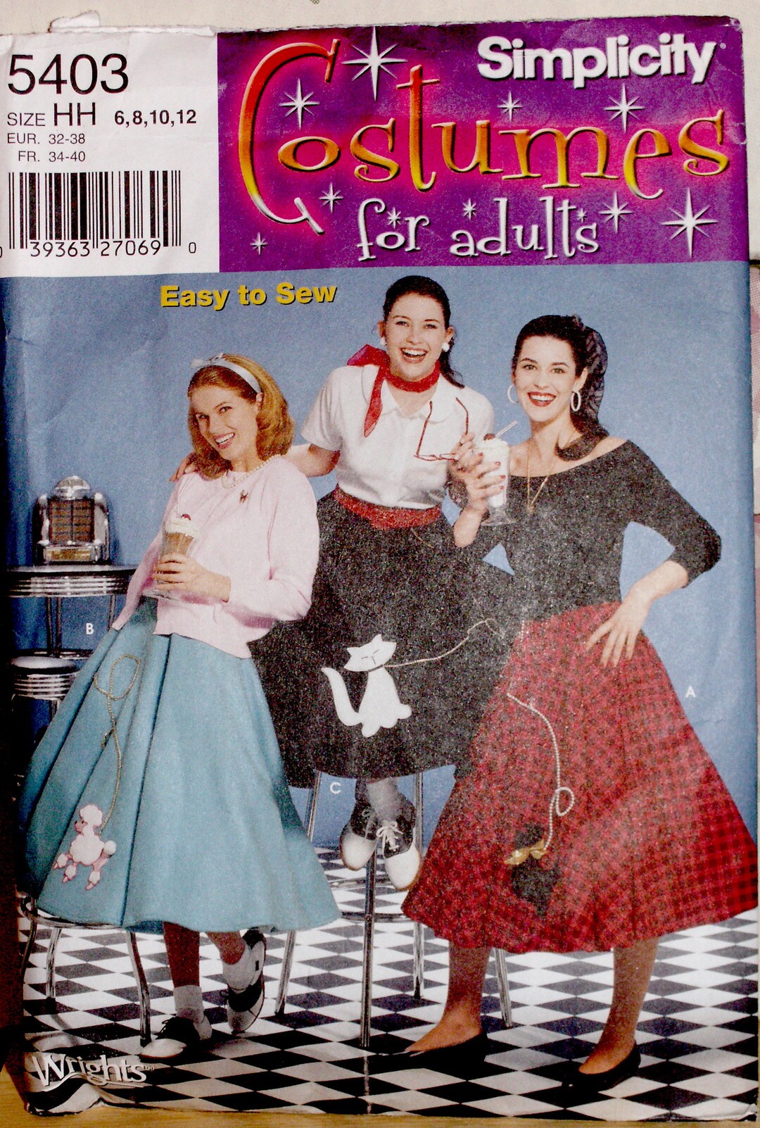 Halloween Sewing Pattern Simplicity Costume Pattern 5403 Adult Theater ...