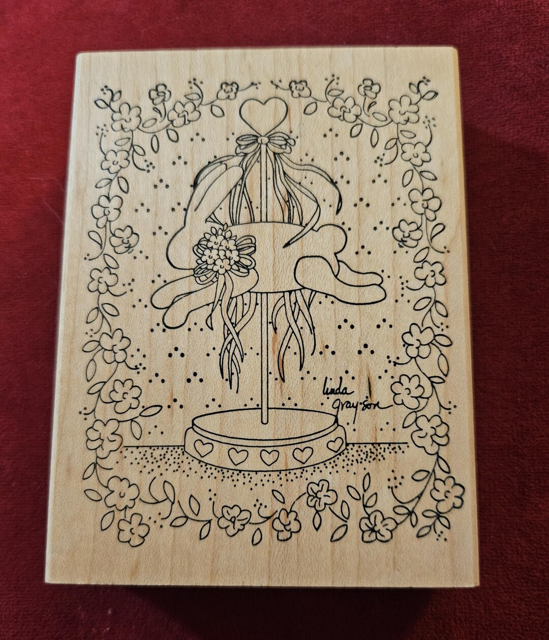 Rare Vintage Linda Grayson #60025 Bunny Maypole Rubber Stamp, #S - Etsy