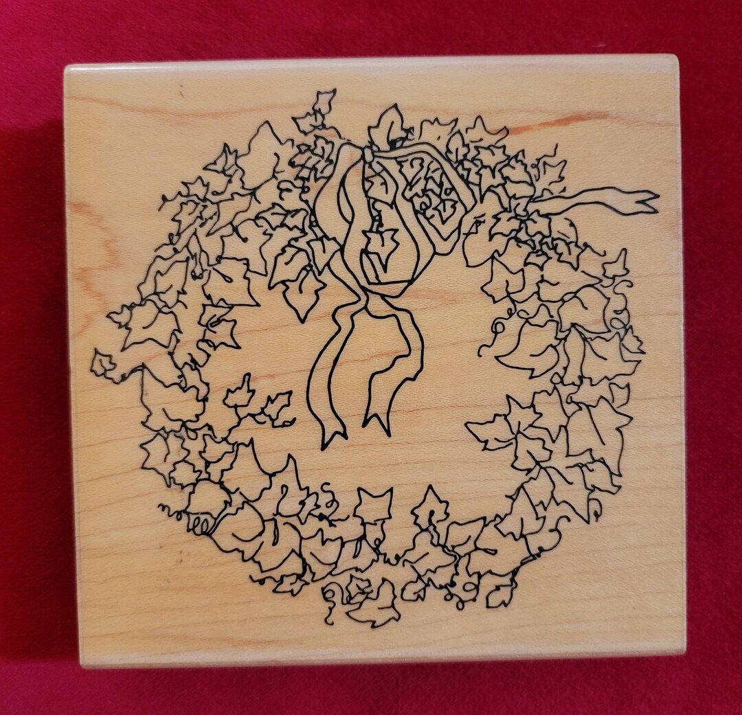 OOP Annette Allen Watkins Rubber Stamp, Ivy Wreath, #S-JB-1451 - Etsy
