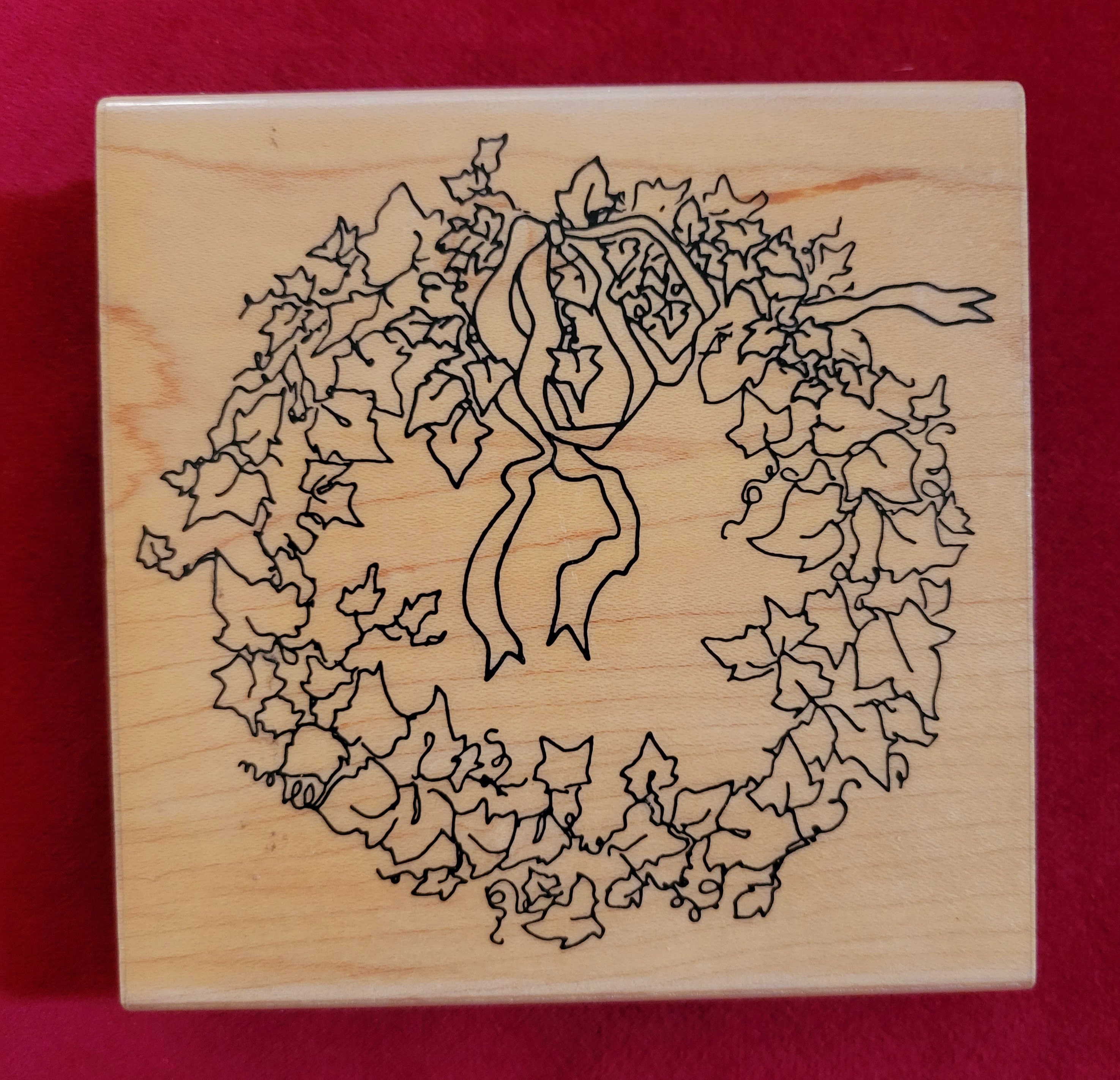OOP Annette Allen Watkins Rubber Stamp, Ivy Wreath, #S-JB-1451 - Etsy
