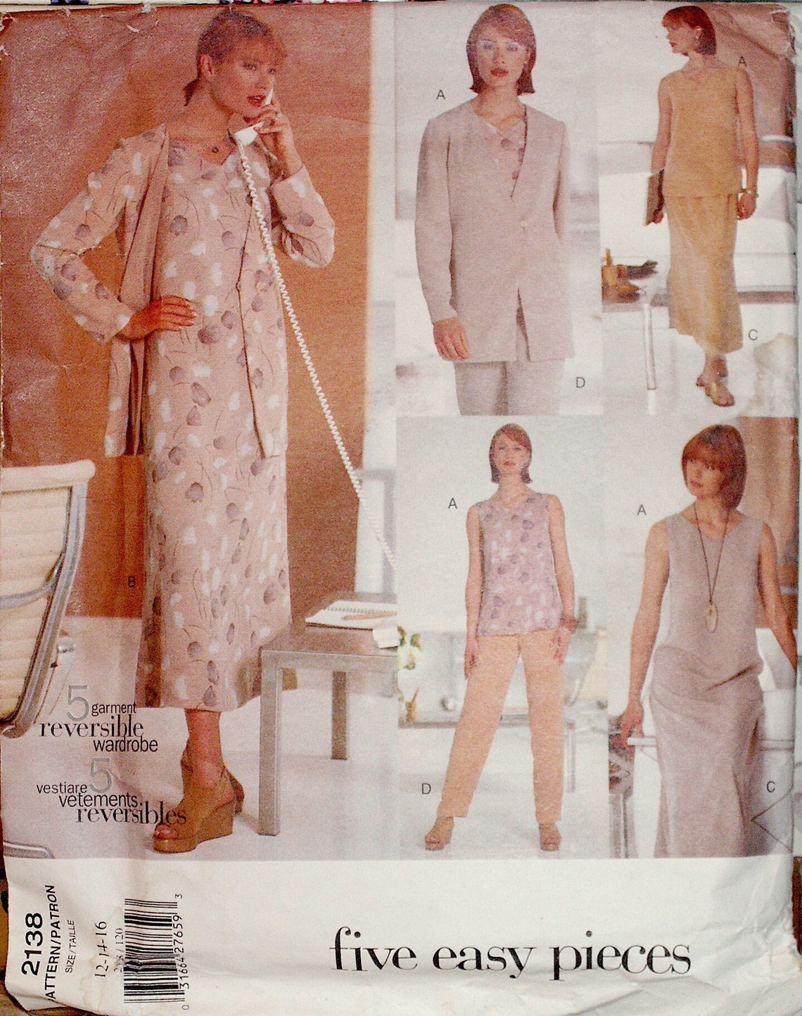 Vogue Sewing Pattern 2138 Very Easy Vogue Pattern, Lagenlook Dress ...