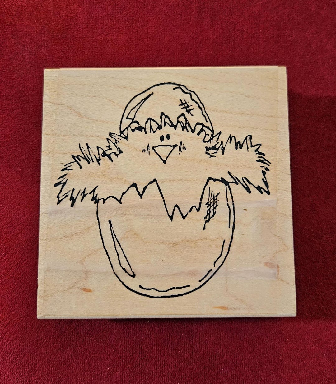 Rare Vintage Hatching Chick Rubber Stamp From the Rubbernecker Stamp Co ...