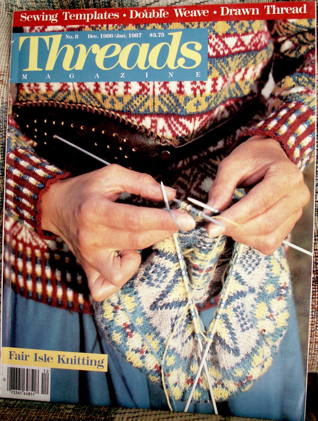 Vintage THREADS Magazine #8 OOP Sewing Needlework & Crafts Magazine ...