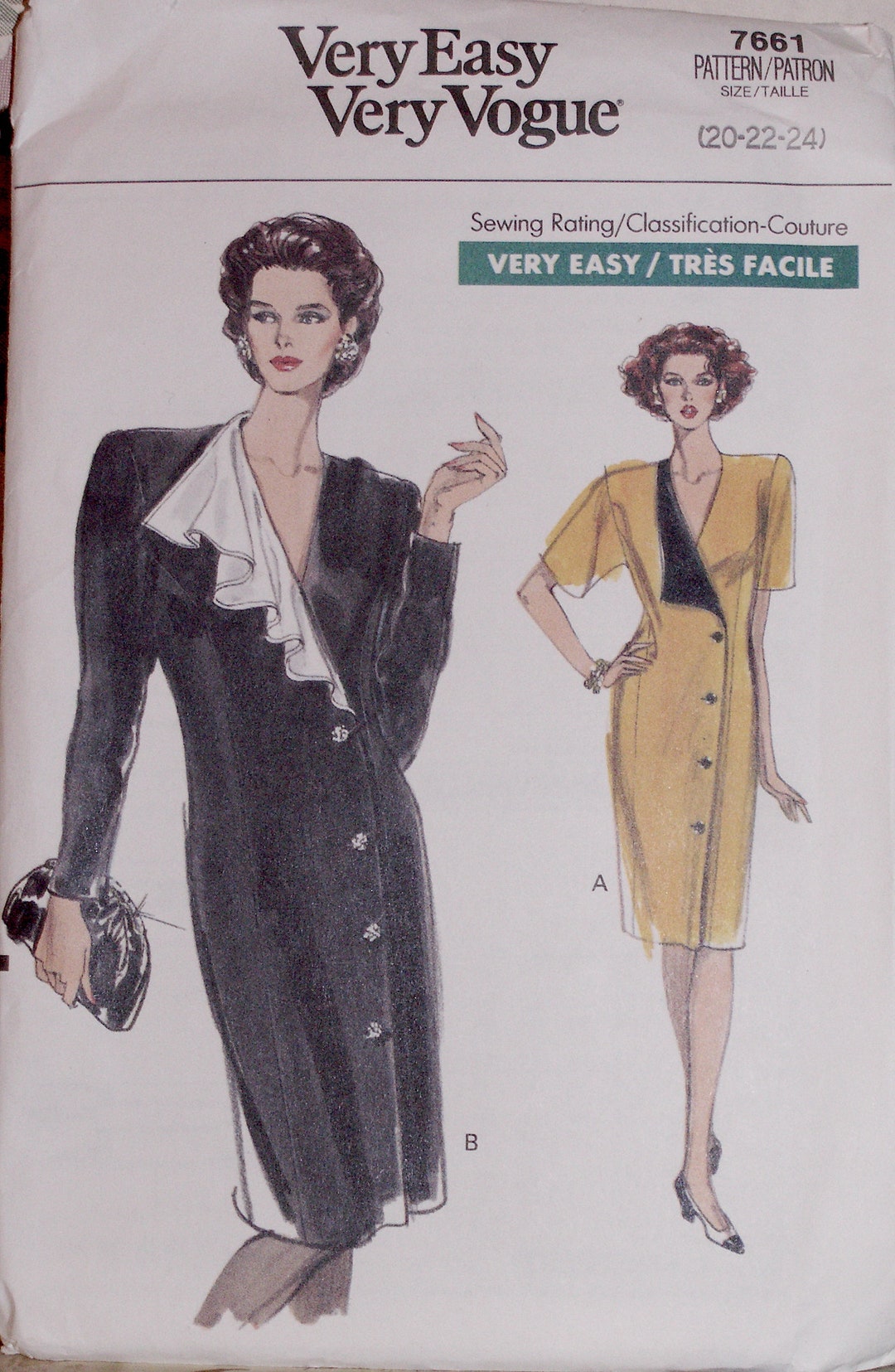 Vogue Sewing Pattern 7661 Very Easy Vogue Pattern, Couture Dress ...