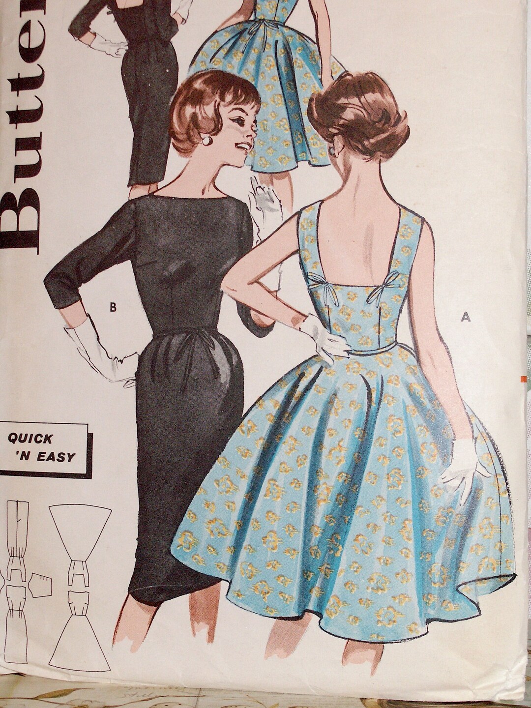 Butterick 9569, Quick N Easy Formal Dress Pattern Size 18 Bust 38 ...