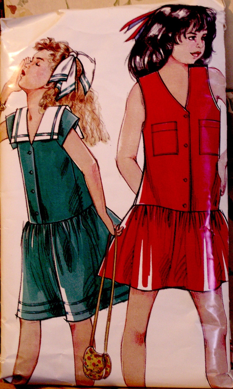 Sewing Pattern Vintage 1980s NEW LOOK 6347 Girls' Sizes 3-10 Years, All ...