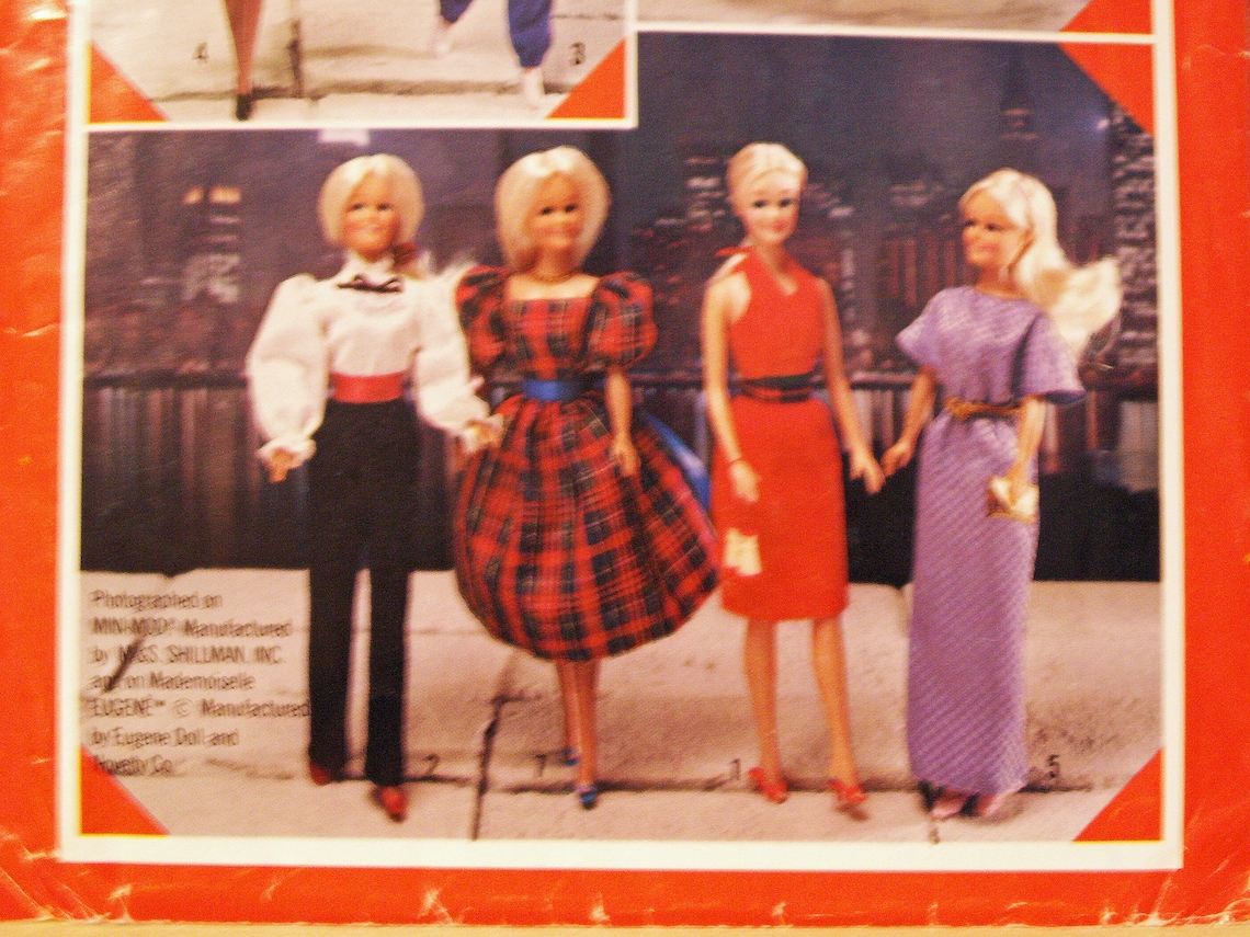 Vintage SIMPLICITY 6097 BARBIE Doll Clothes PATTERN 11.5" Fashion Doll ...