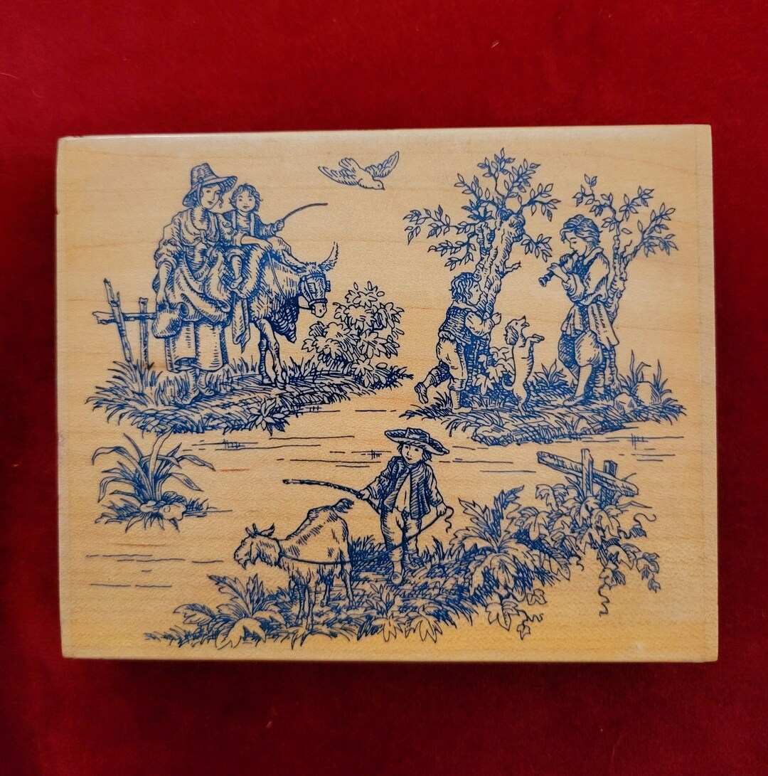 OOP All Night Media Toile Rubber Stamp, S-485K02 - Etsy