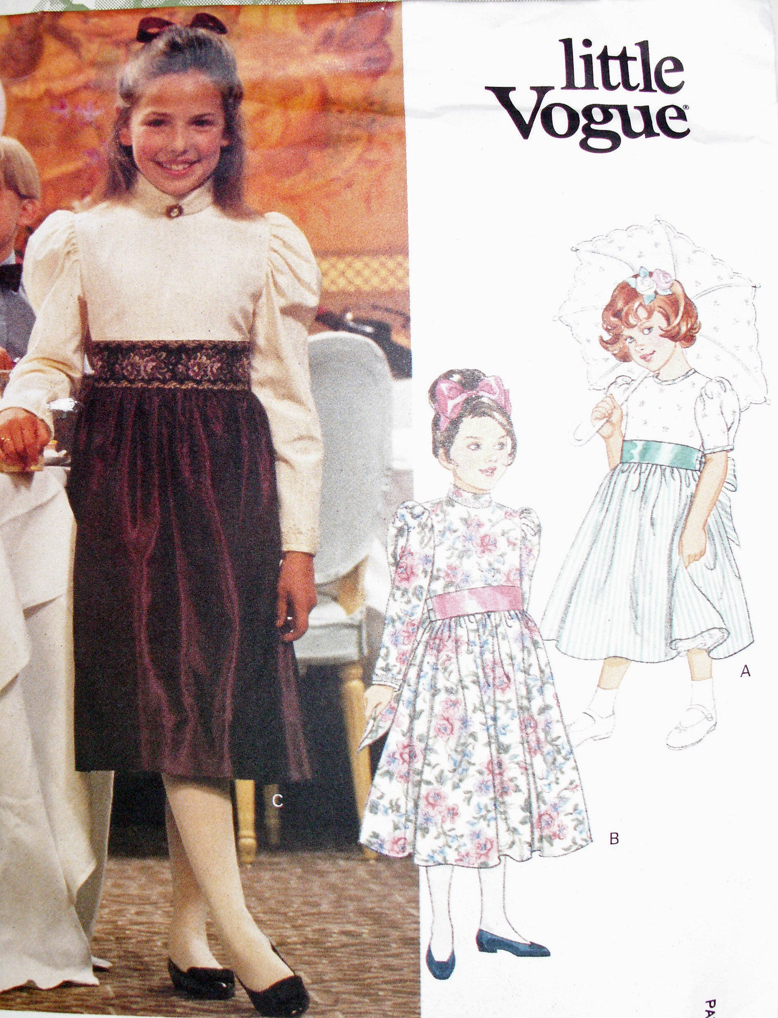 Vintage Sewing Pattern Little Vogue 2991 Girl's Sz 7-8-10 American ...