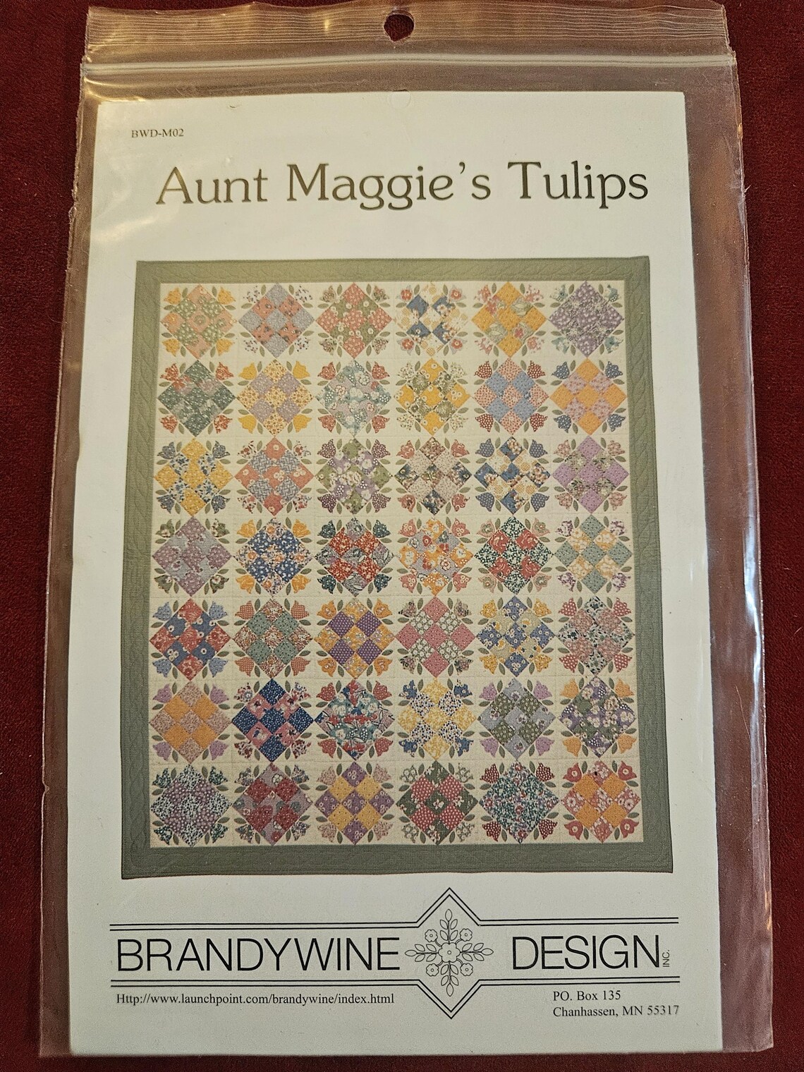 Brandywine Design #BWD-M02 Aunt Maggie's Tulips Quilt/pillow Pattern, # ...