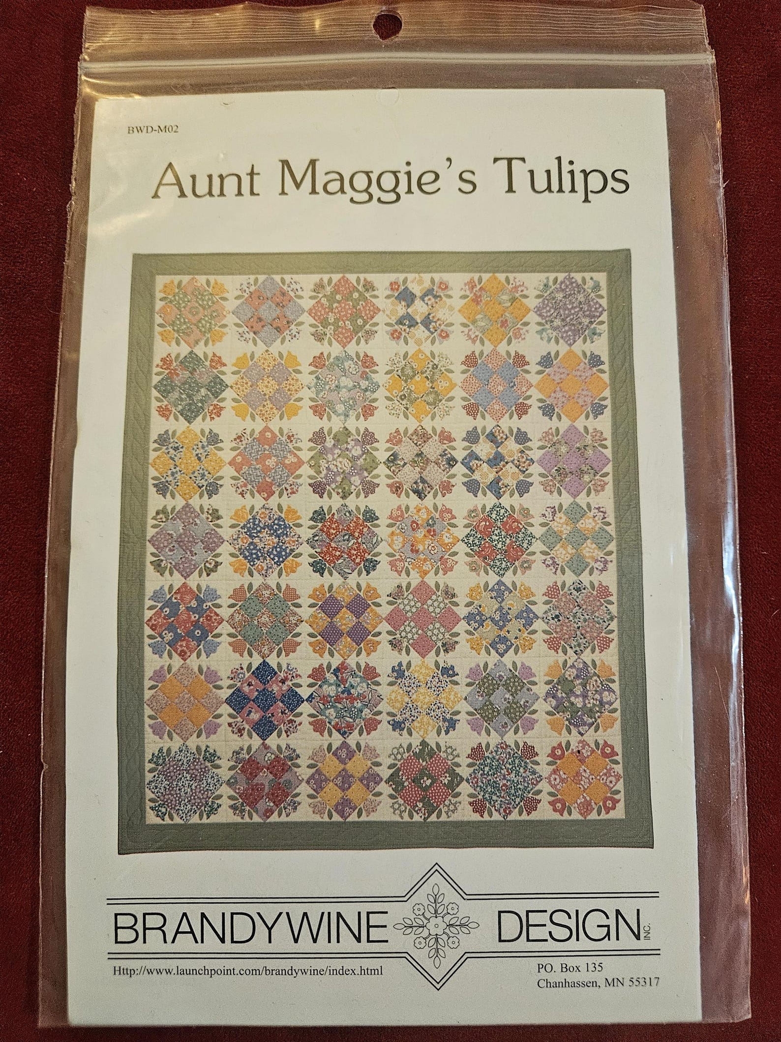 Brandywine Design #BWD-M02 Aunt Maggie's Tulips Quilt/pillow Pattern, # ...