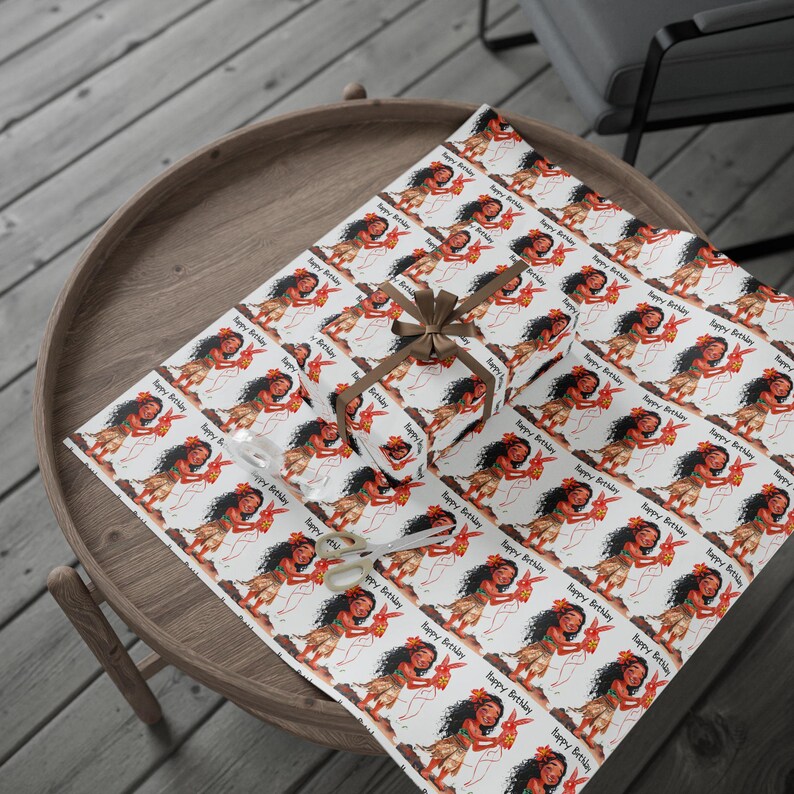Moana Wrapping Paper Happy Birthday Wrapping Paper Gift Wrap Moana 2 ...
