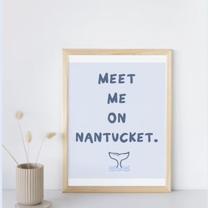 Printable Nantucket Wall Art | Typography Print of Maine Landmarks ...