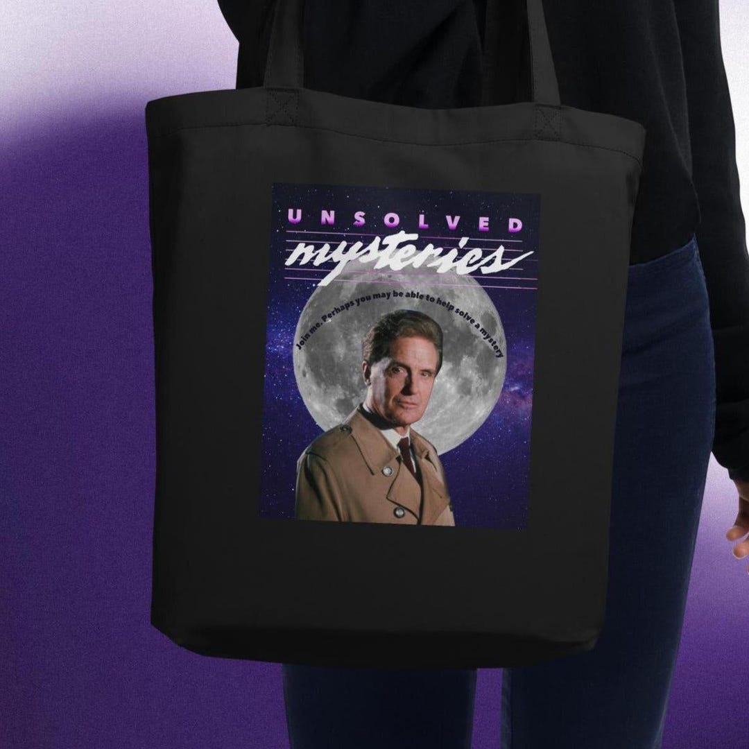 Unsolved Mysteries Tote Bag: Vintage Robert Stack Style, Organic Cotton ...