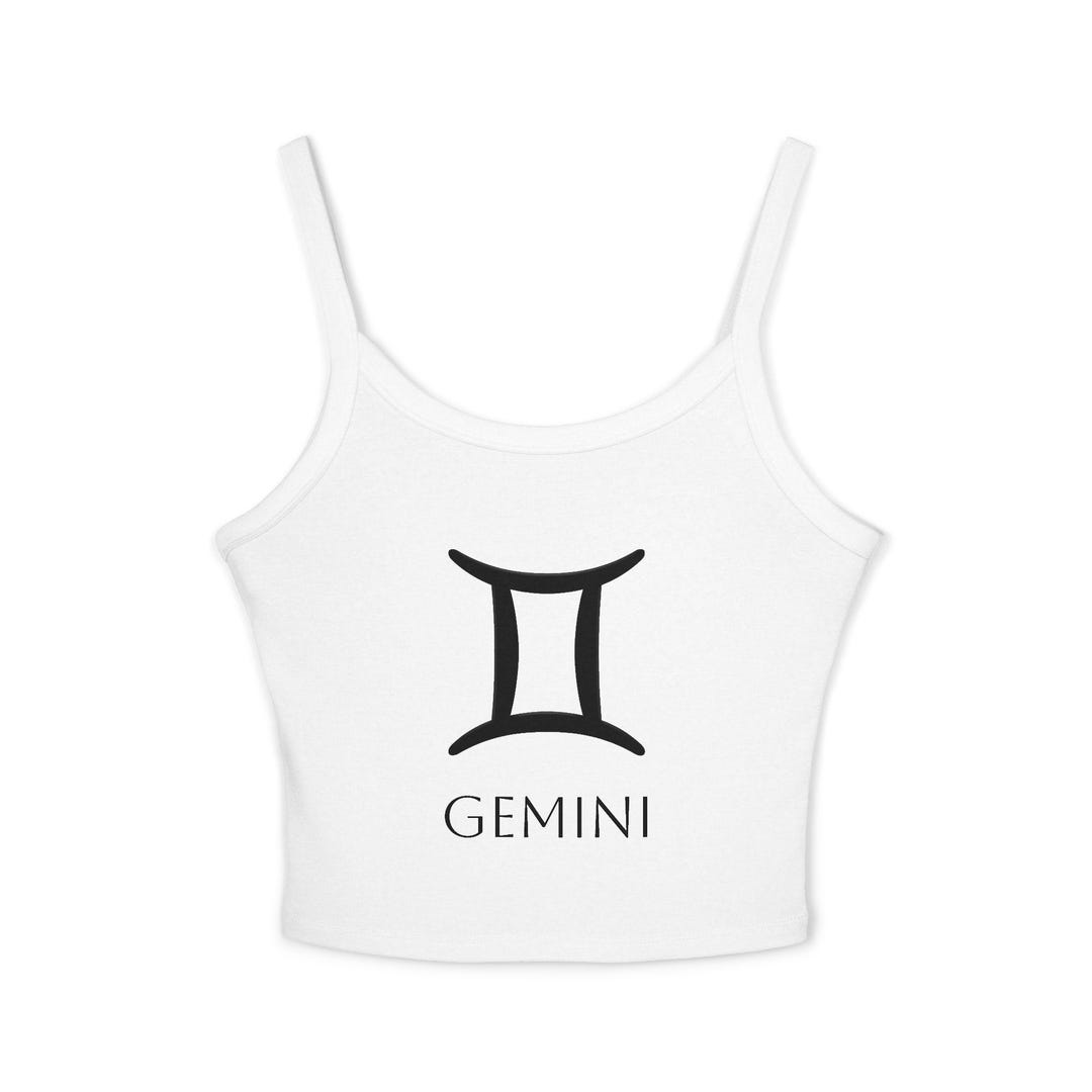 Gemini Zodiac Spaghetti Strap Tank Top, Astrology Gift, Custom ...
