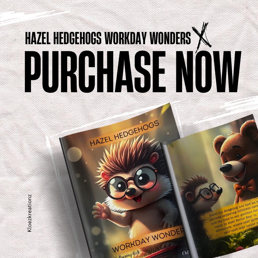Colouring Book: Hazel Hedgehogs Workday Wonders - Etsy