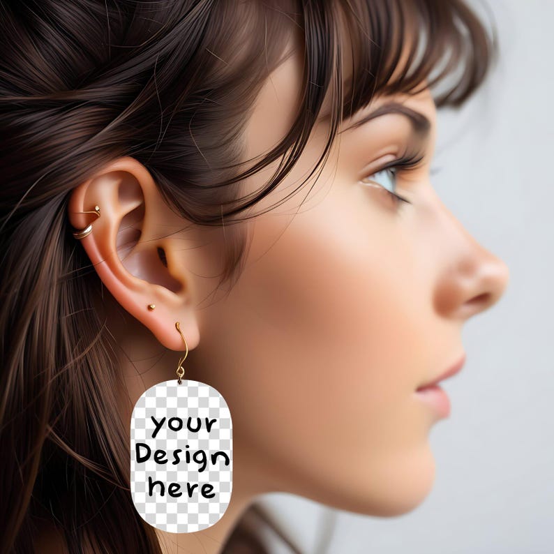 Mockup, Earring Png Oblong Template, Png Mockup,mockup Template,earring ...