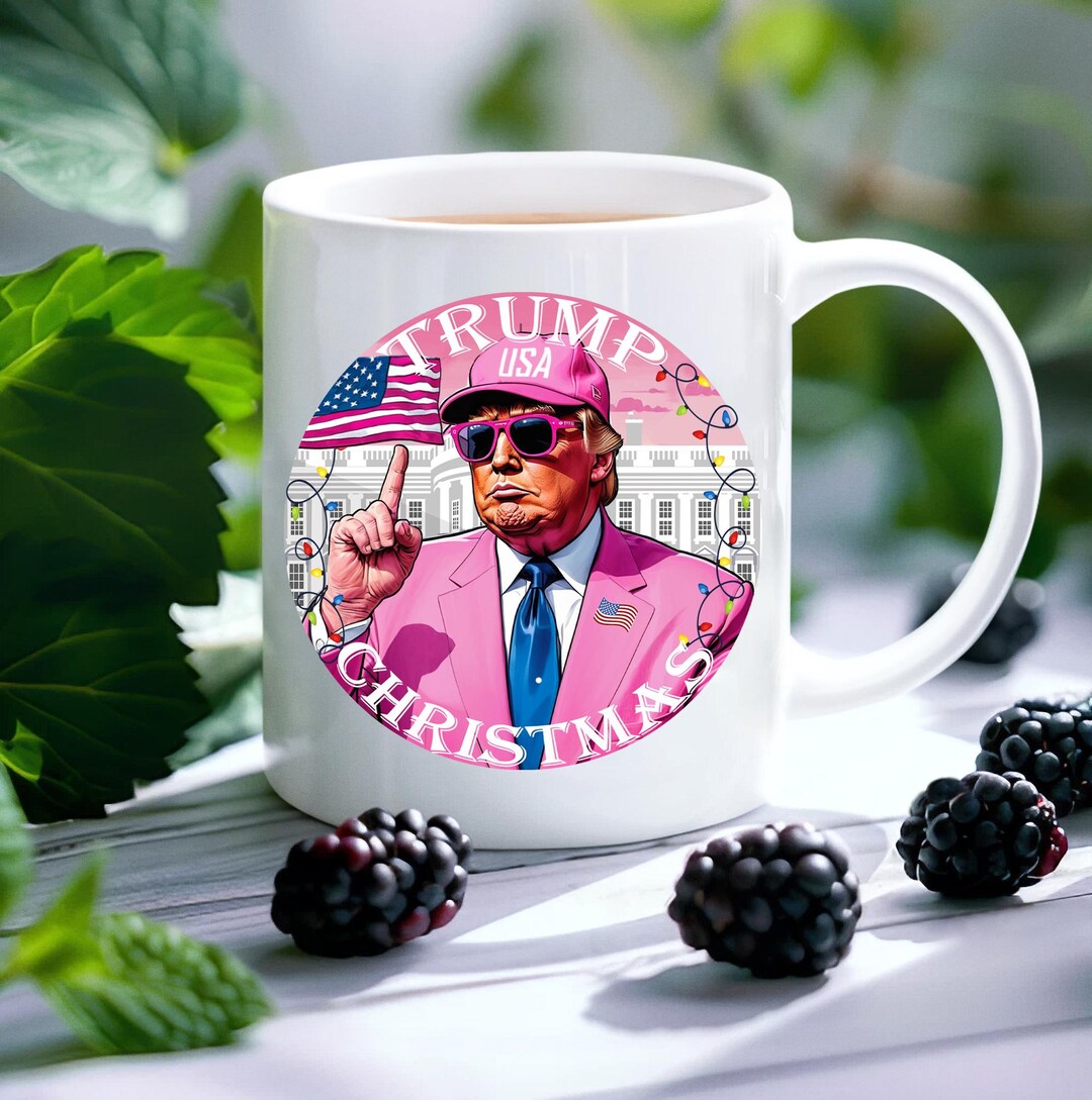 Trump Christmas Coffee Mug Design, Png, White House, Instant Downloader ...