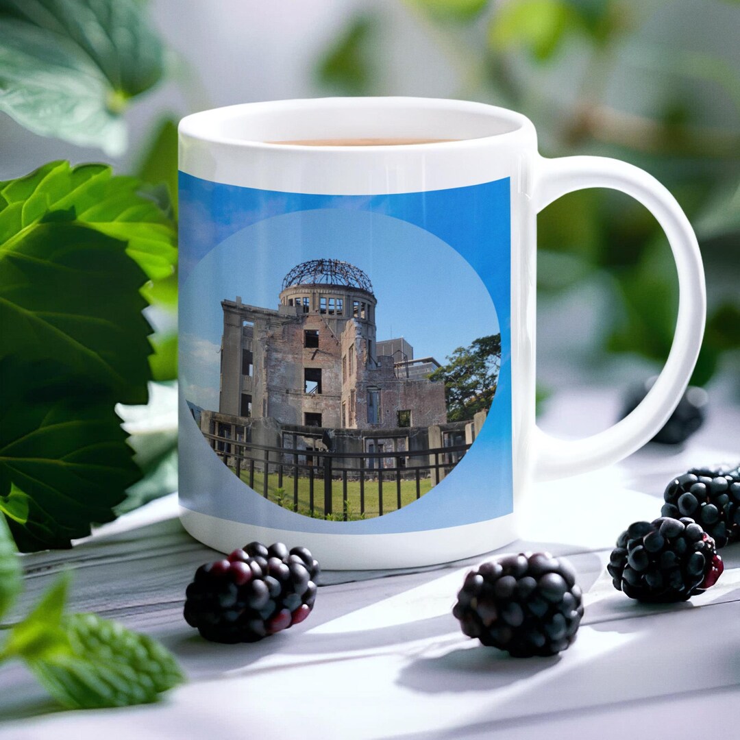 Hiroshima Bomb Dome Ruins Coffee Mug Design Png Bundle, 2 Sizes 11oz ...