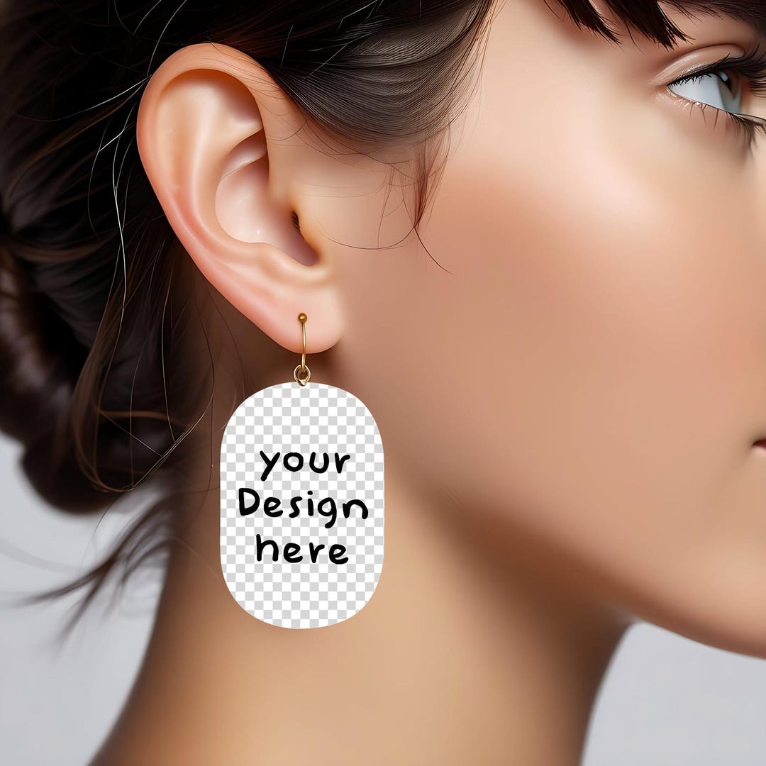 Mockup, Earring Png Oblong Template, Png Mockup,mockup Template,earring ...