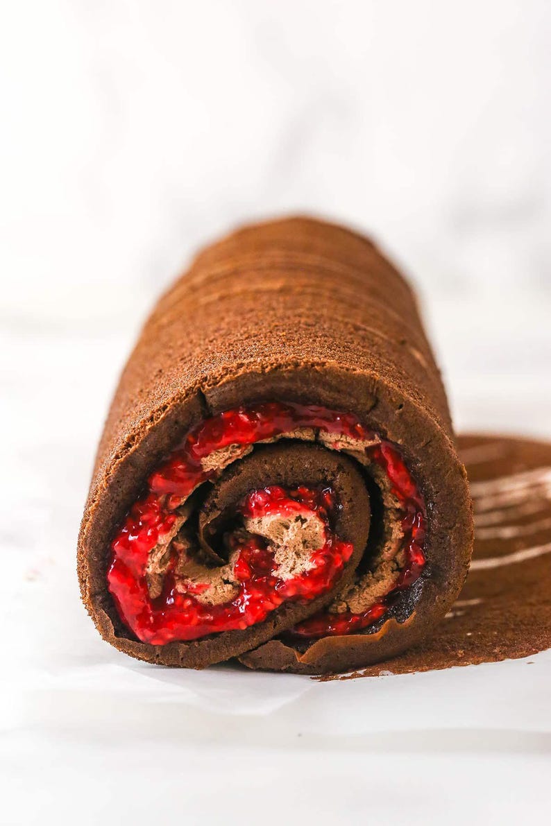Raspberry Chocolate Cake Roll Recipe | Elegant Dessert Idea | Digital ...