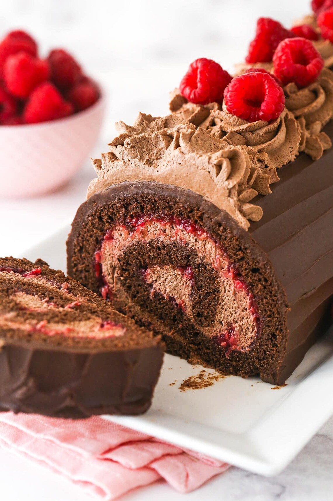 Raspberry Chocolate Cake Roll Recipe | Elegant Dessert Idea | Digital ...