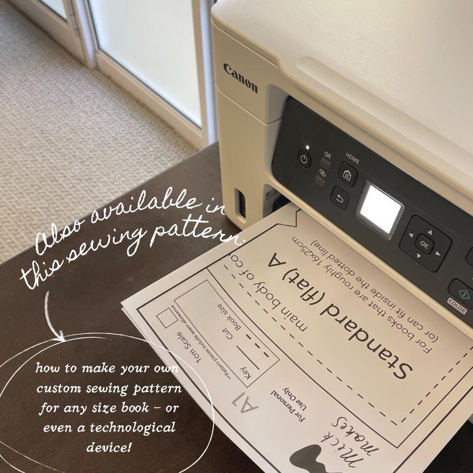 Quilted Book Cover Sewing Pattern: Beginner-friendly PDF With Video ...