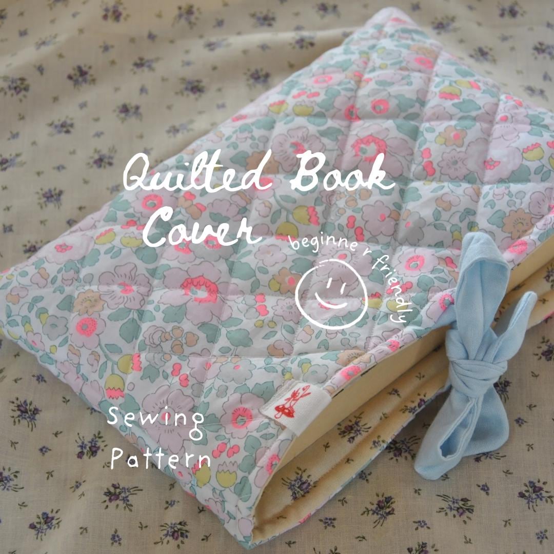 Quilted Book Cover Sewing Pattern: Customizable Journal, Bible (PDF ...