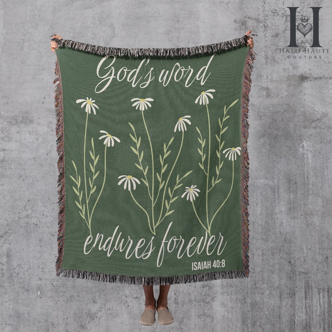 Cozy Faith Blanket – God's Word Endures Forever (isaiah 40:8) Comfy ...
