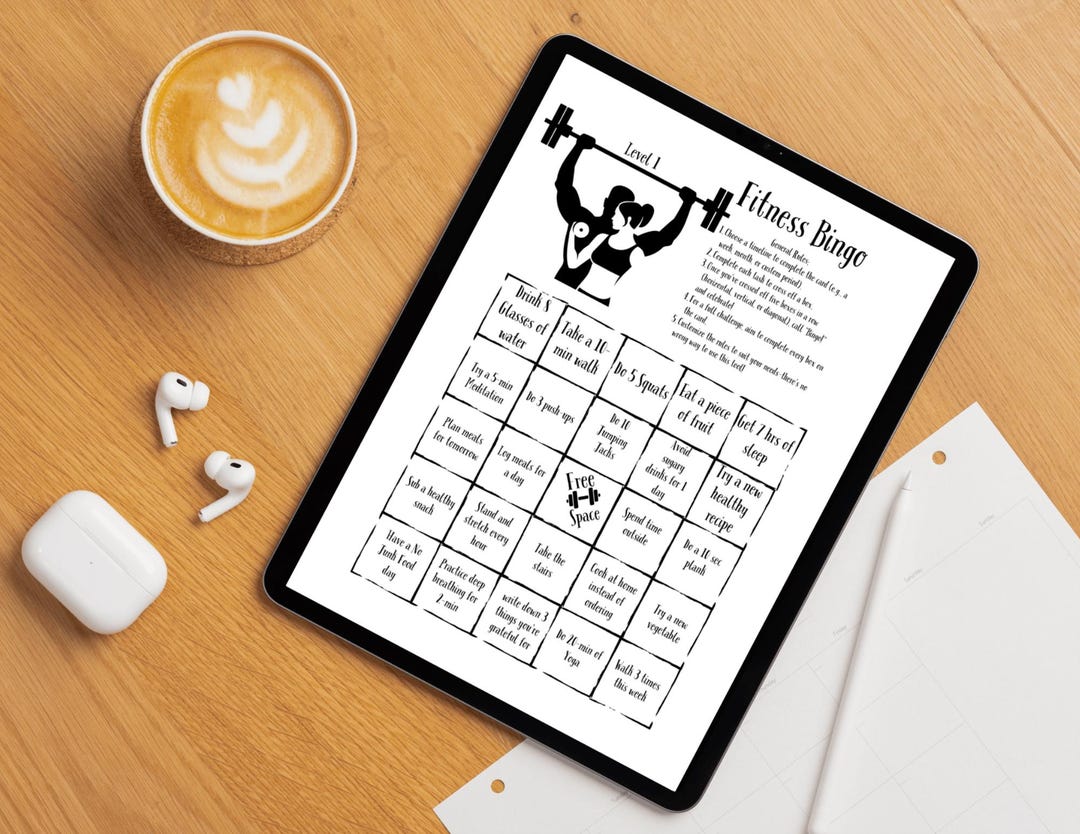 Fitness Bingo Cards Printable Digital Workout Tracker PDF Home Fitness ...