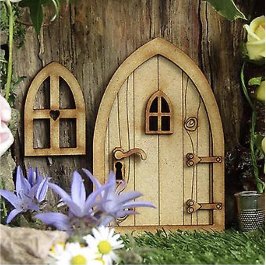 Miniature Fairy Garden Door Craft Kit - Self-assembly Miniature Door ...