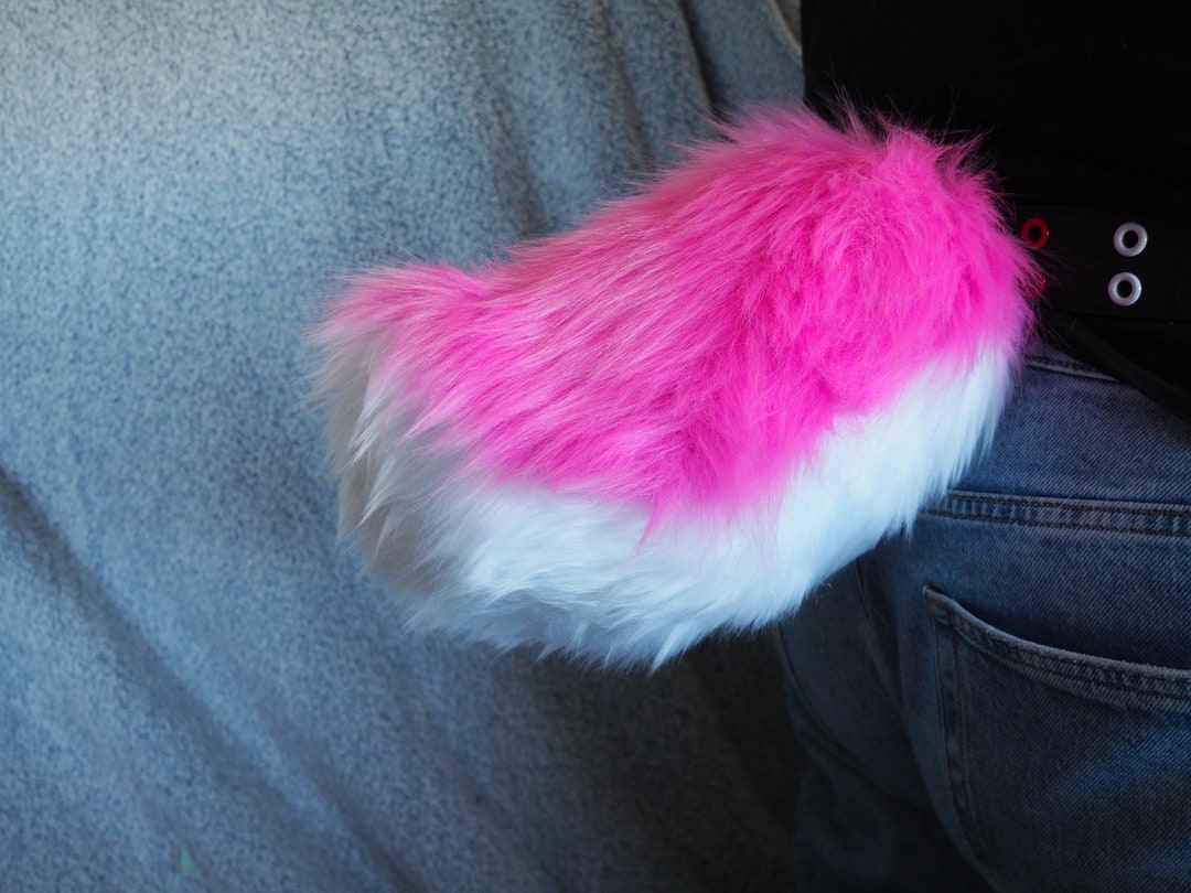 Pink and White Nub Tail - Etsy