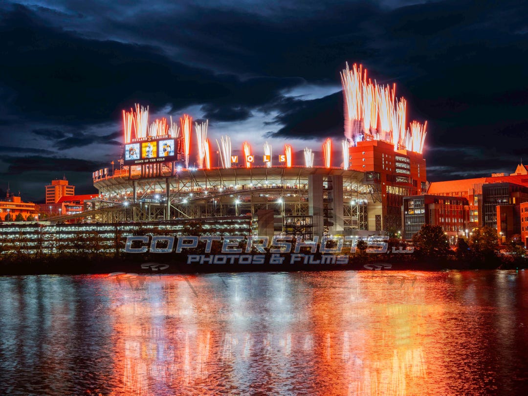40 X 30 Neyland Stadium With Fireworks 3/16 Acrylic Print - Etsy