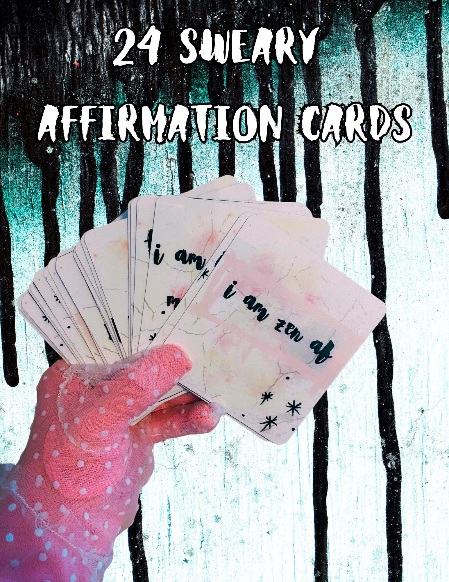 24 Sweary Positive Affirmation Cards Deck - Etsy