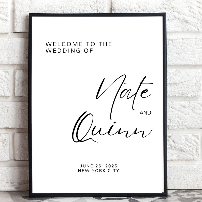 Wedding to Welcome Signage Template Instant Digital Download Printable ...