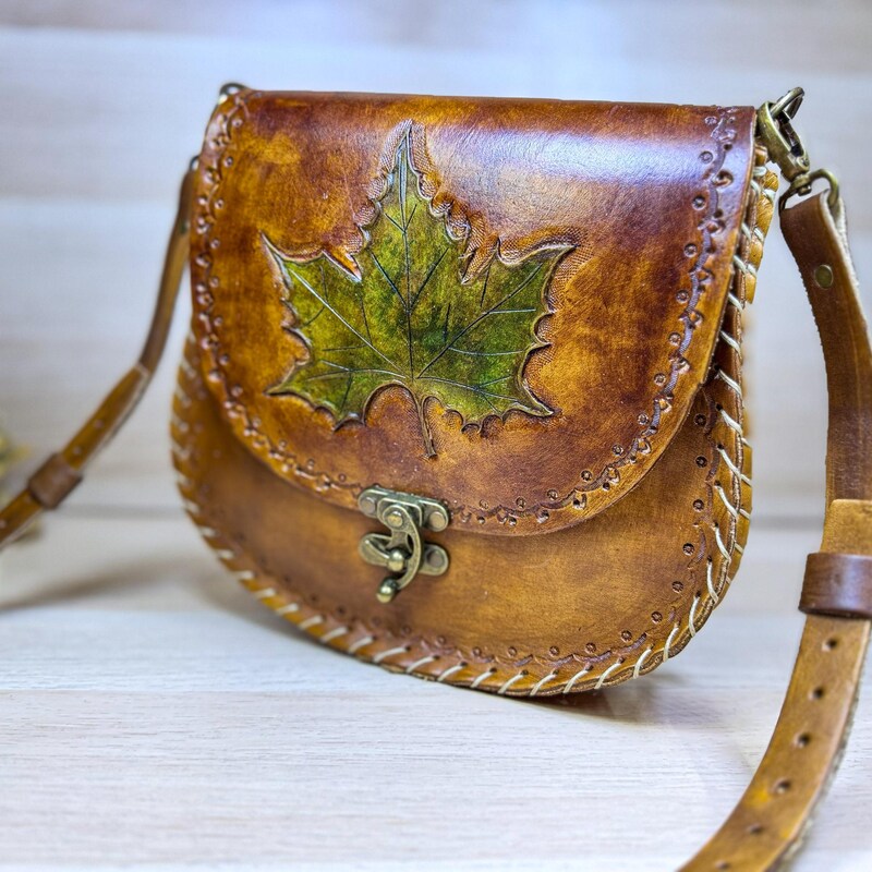 Leather Leaf Purse - Etsy