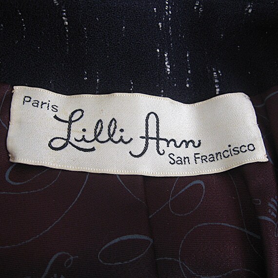 Lilli Ann Suit 1950s Vintage Navy Blue White Flecked … - Gem