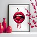 8 PNG/JPEG Cherry Lips Clipart | Glossy Red Lips With Cherry Coquette ...