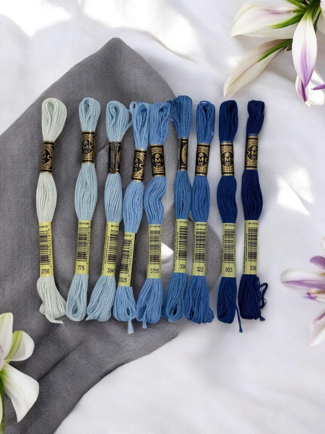 DMC Mouliné Spécial Six Stranded Embroidery Floss | Moody Blues Color ...