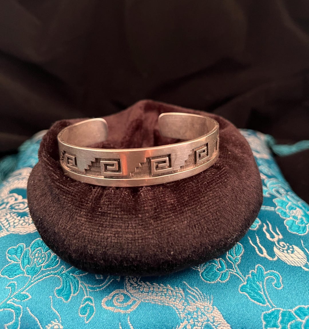 Native American Silver Cuff Bracelet - Etsy