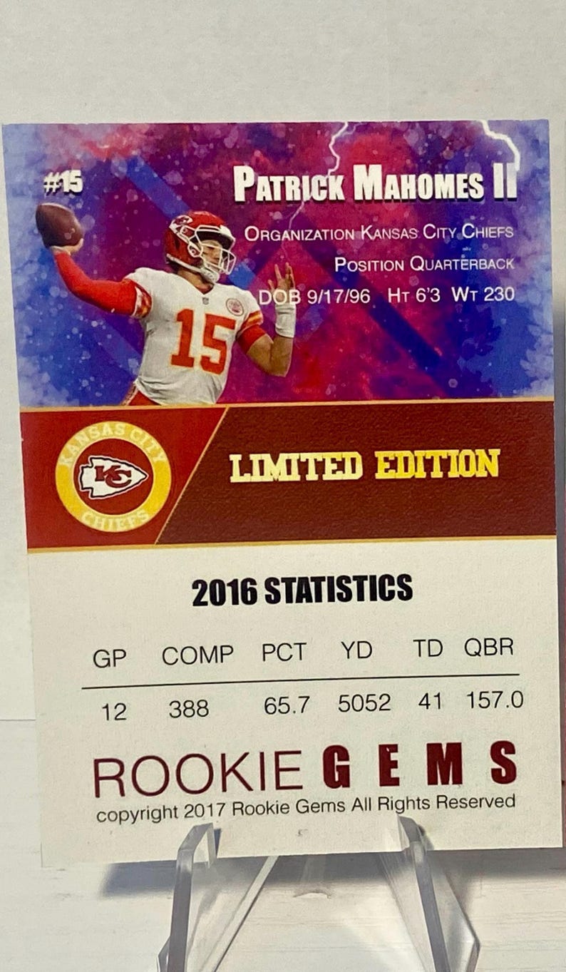 6 Patrick Mahomes 2017 Cracked Ice Gold Rookie Cards - Etsy