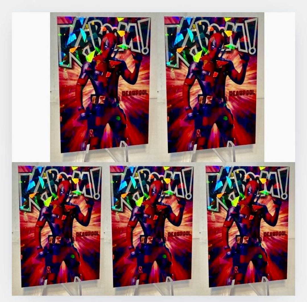5 Deadpool Cracked Ice Kaboom Cards - Etsy