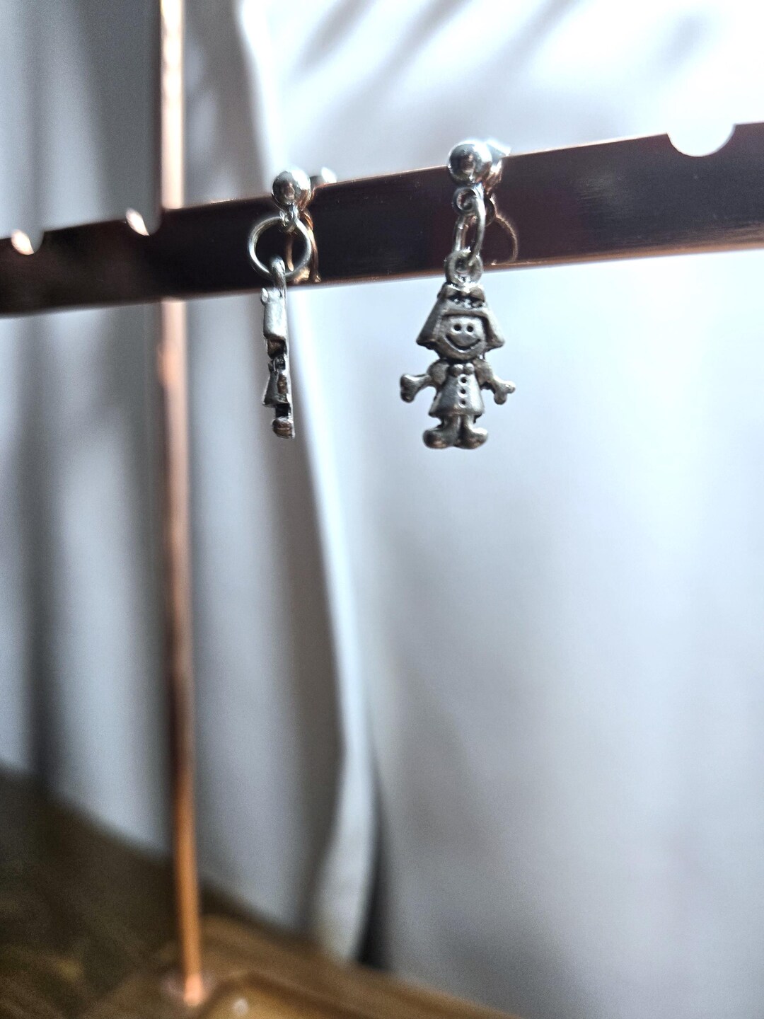 Stud-style Child Drawing Smiley Face Dangle Earrings - Etsy