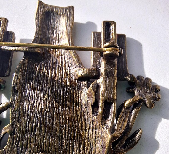 Antique early 1900's cat pin Edwardian brooch for cat… - Gem