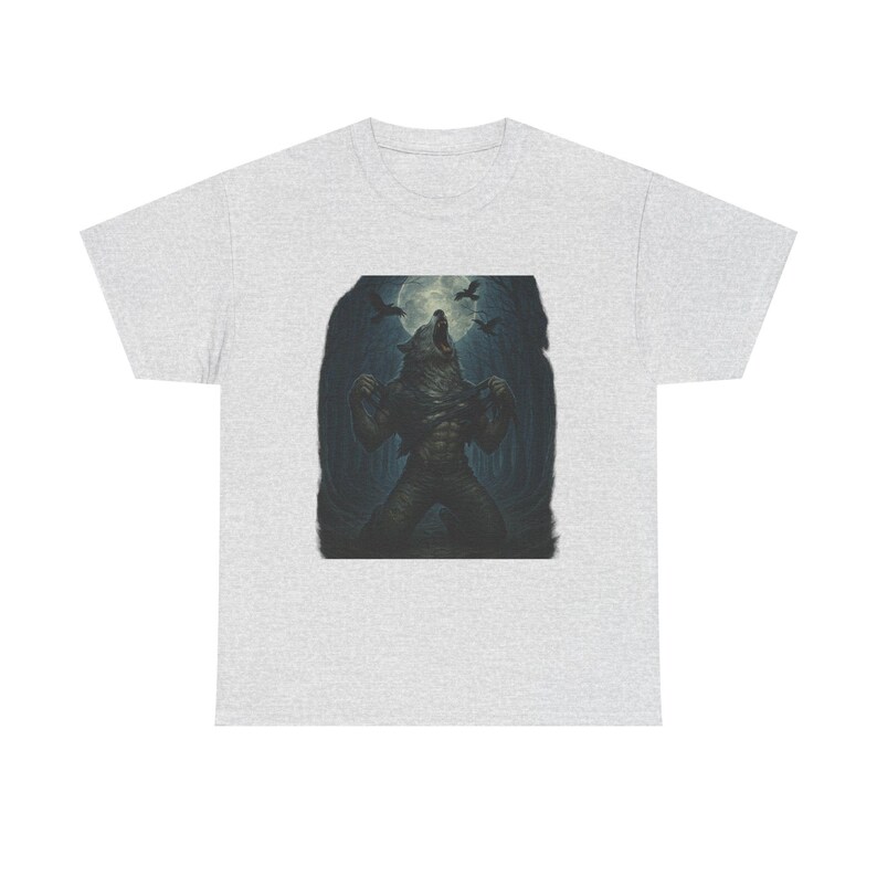 Werewolf Graphic Tee – Full Moon Horror Wolf T-shirt - Etsy