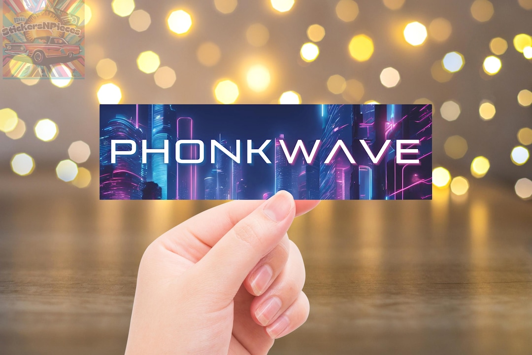 Retro Phonk Wave Bumper Sticker: Vaporwave Car Decal - Etsy