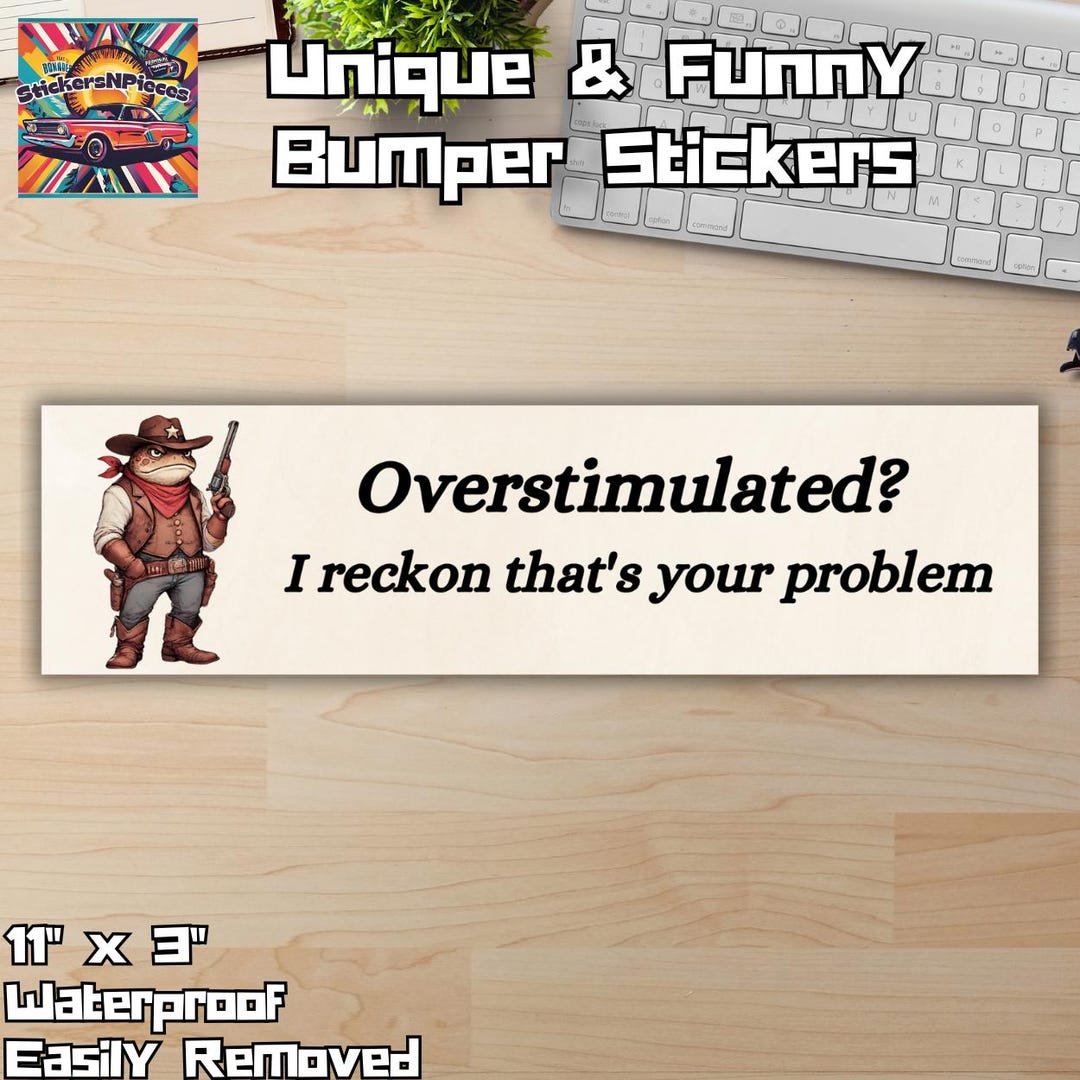 Vintage Bumper Stickers, Retro Sheriff Toad Art Sticker, Funny ...