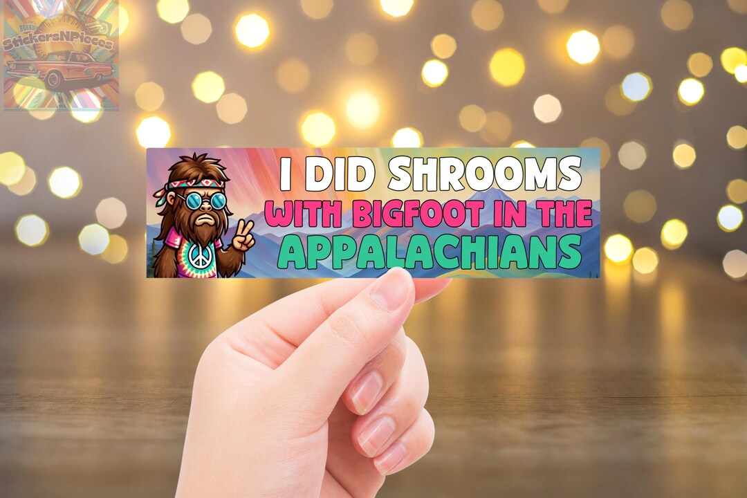 Bigfoot Bumper Sticker | Sasquatch Vinyl Decal | Funny Cryptid Car ...