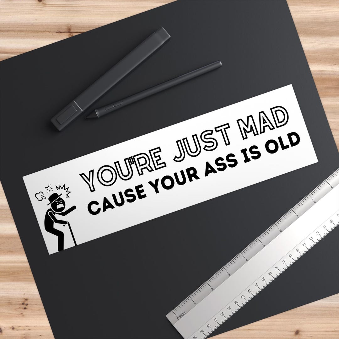 Funny Road Rage Bumper Stickers, Parody Car Decal, Sarcastic Vehicle ...