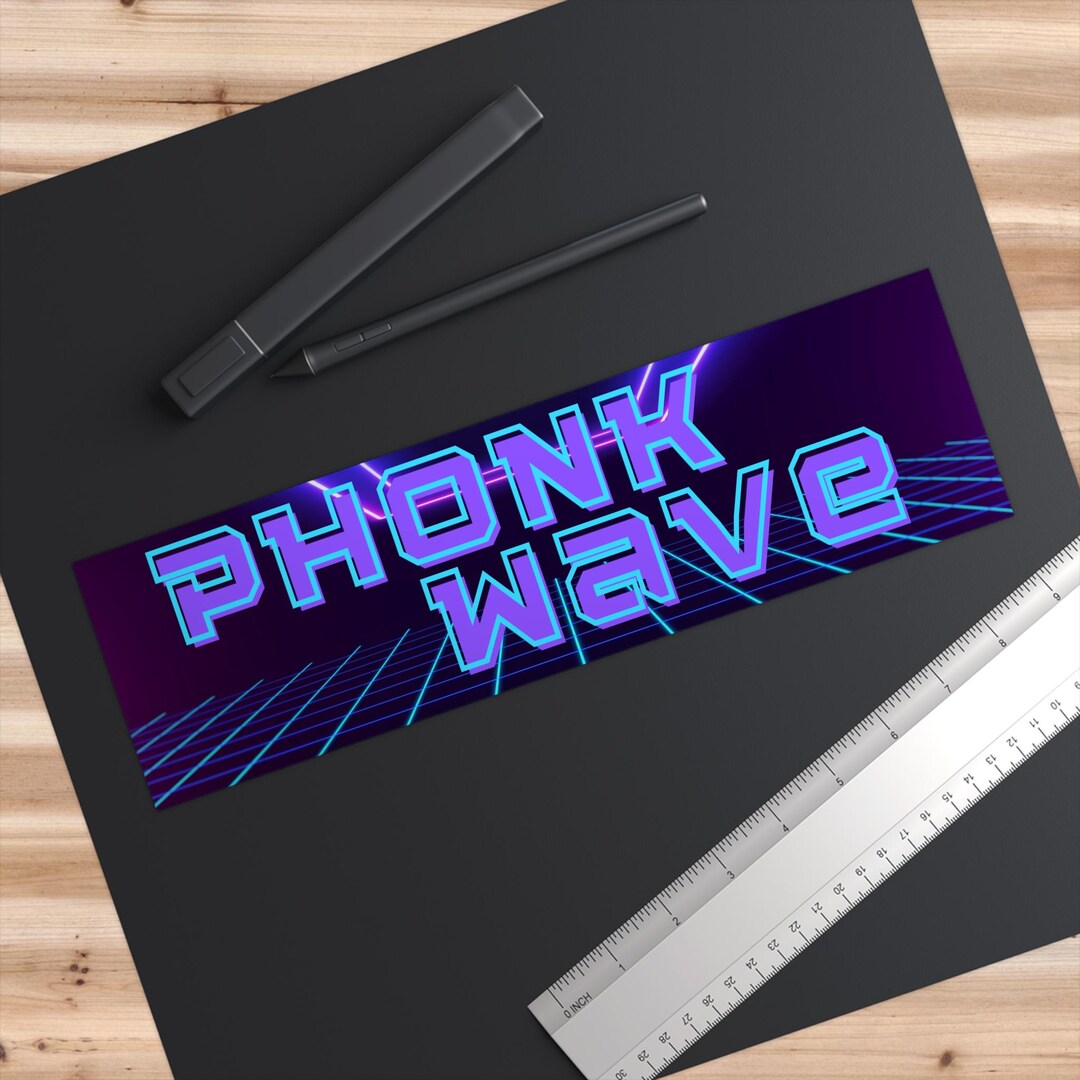Phonk Wave Retro Classic Neon Bumper Sticker, Vintage 80s Vibes Car ...